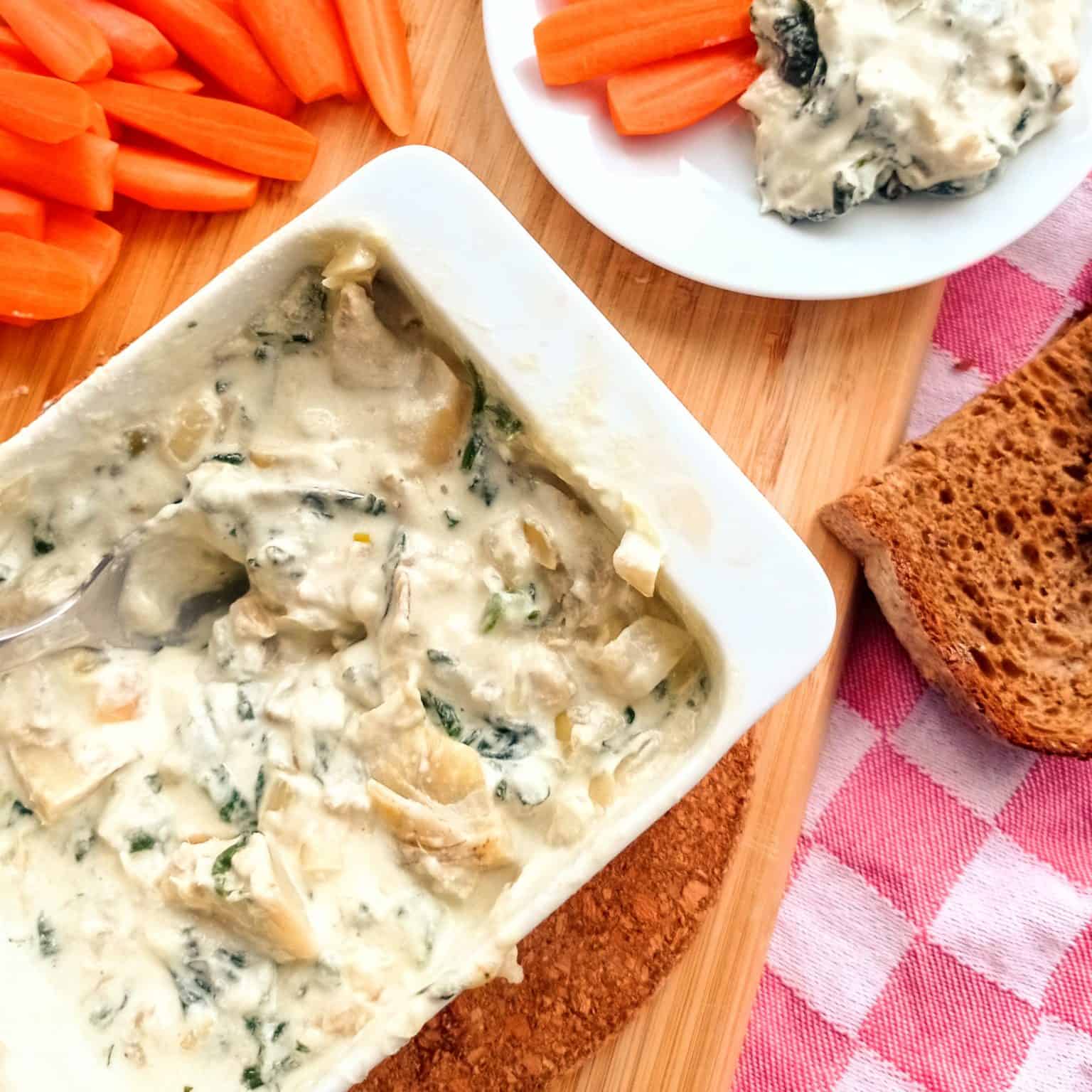 Dip de Alcachofa - Receta con Espinacas y Philadelphia - Receta Americana