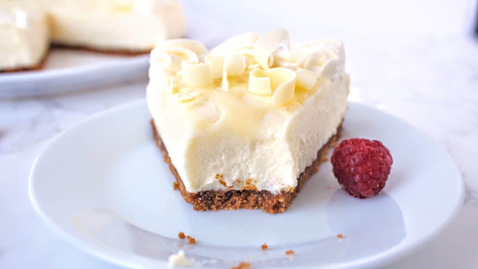 La Mejor Cheesecake Sin Horno de Chocolate Blanco - Receta Americana