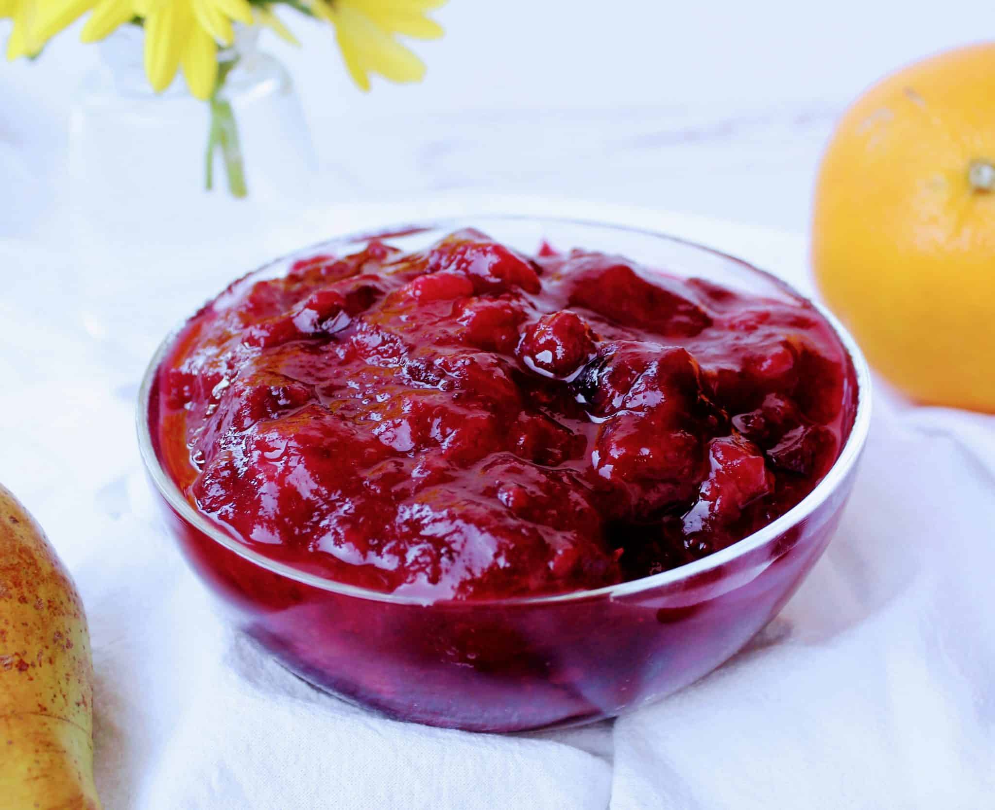 Salsa de Arándanos Rojos con Pera y Naranja (Cranberry Sauce) - Receta ...