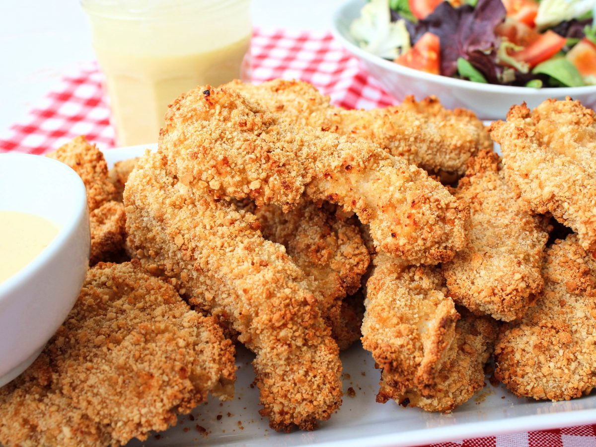 Crujiente Fingers de Pollo al Horno (Chicken Fingers) - Receta Americana